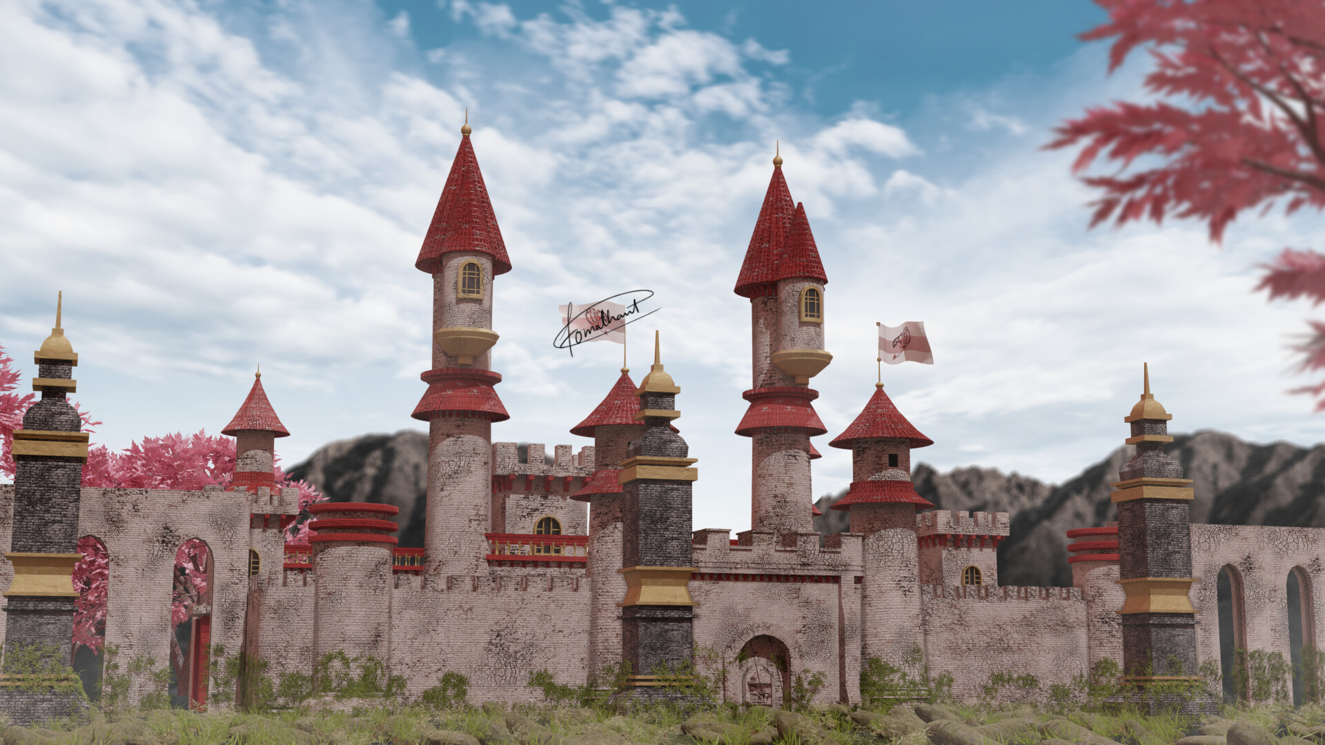 ArtStation - A 3D Castle made in Blender 3d