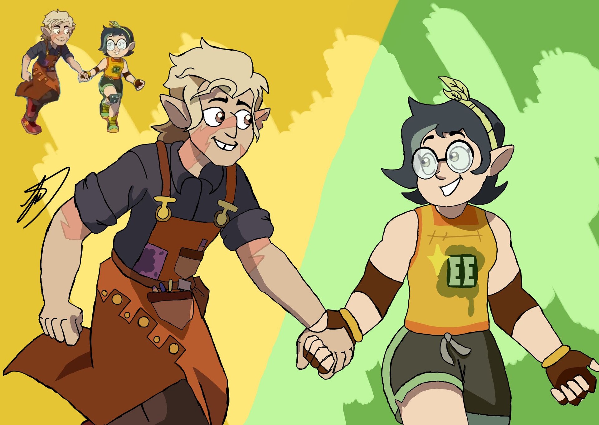 ArtStation - HUNTLOW 💛💚💛💚 | The Owl House