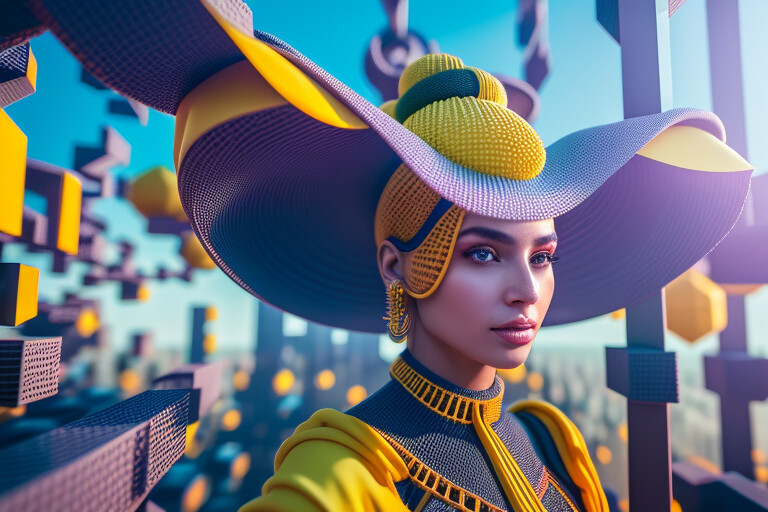 ArtStation - woman with amazing hat