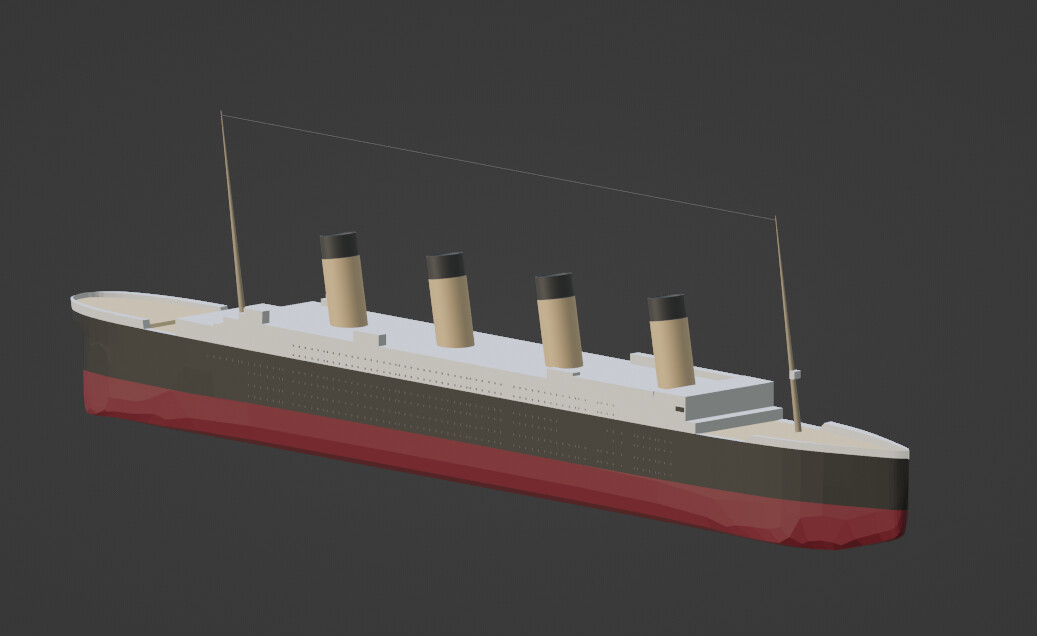 ArtStation - Low Poly Titanic
