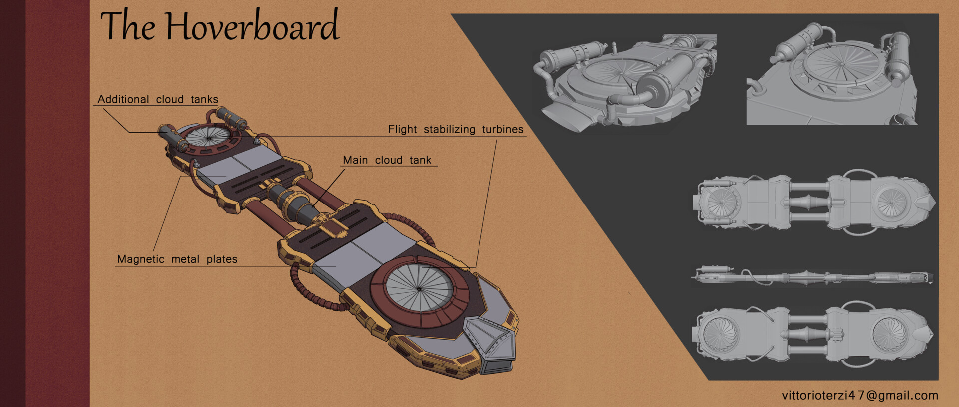 ArtStation - CLOUDIA's Hoverboard