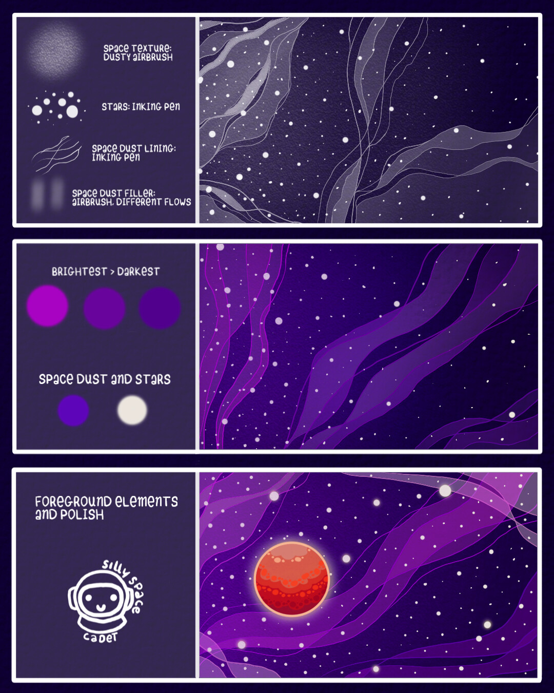 how to draw a galaxy digital