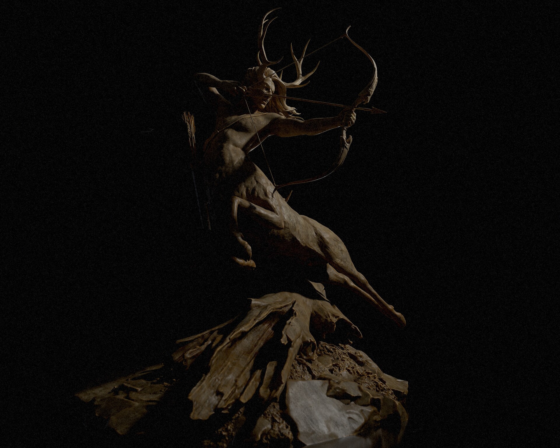 Georgian Avasilcutei - Cervitaur statue - game asset