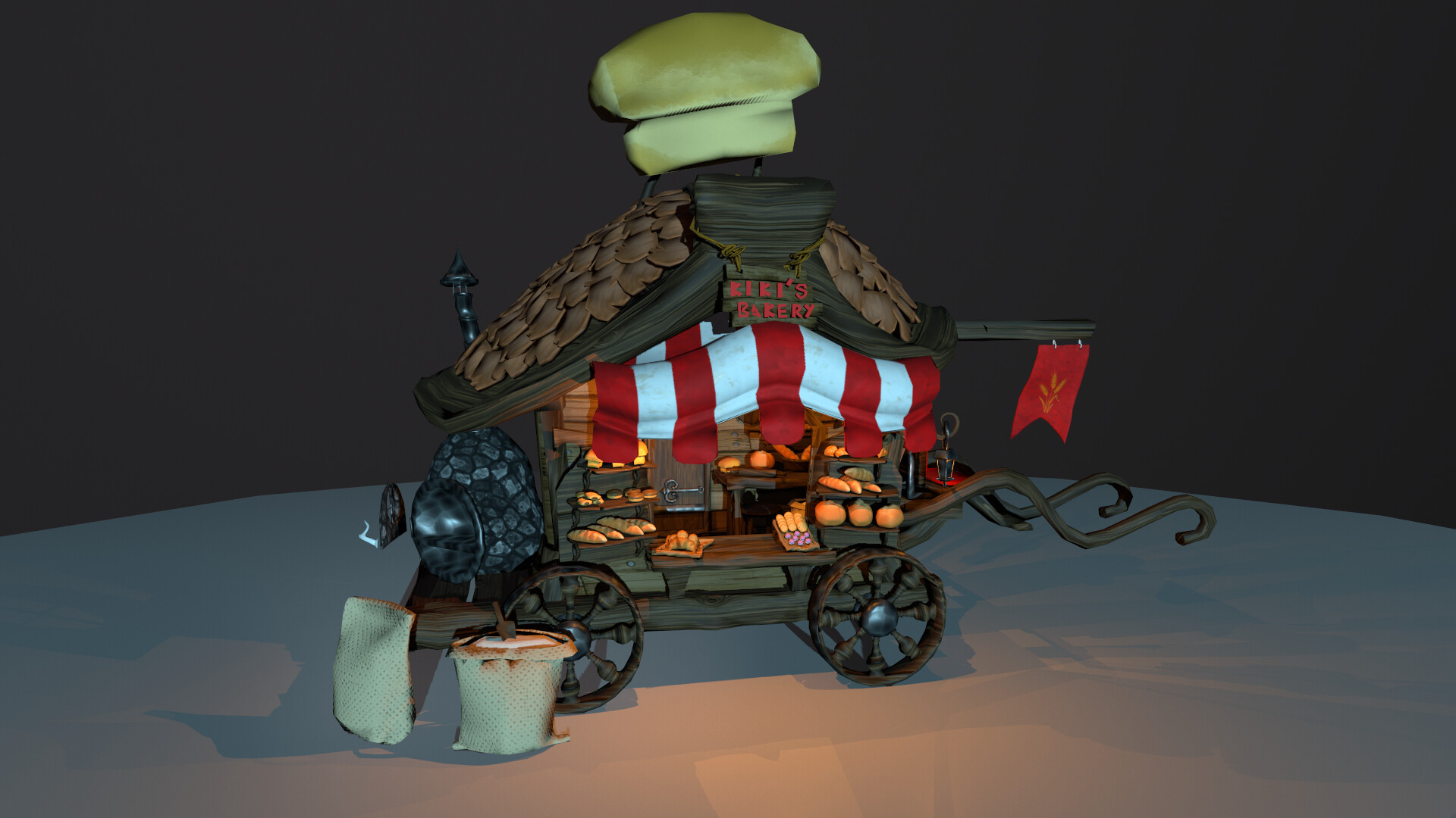 ArtStation - Kiki's Bakery - Work in progress