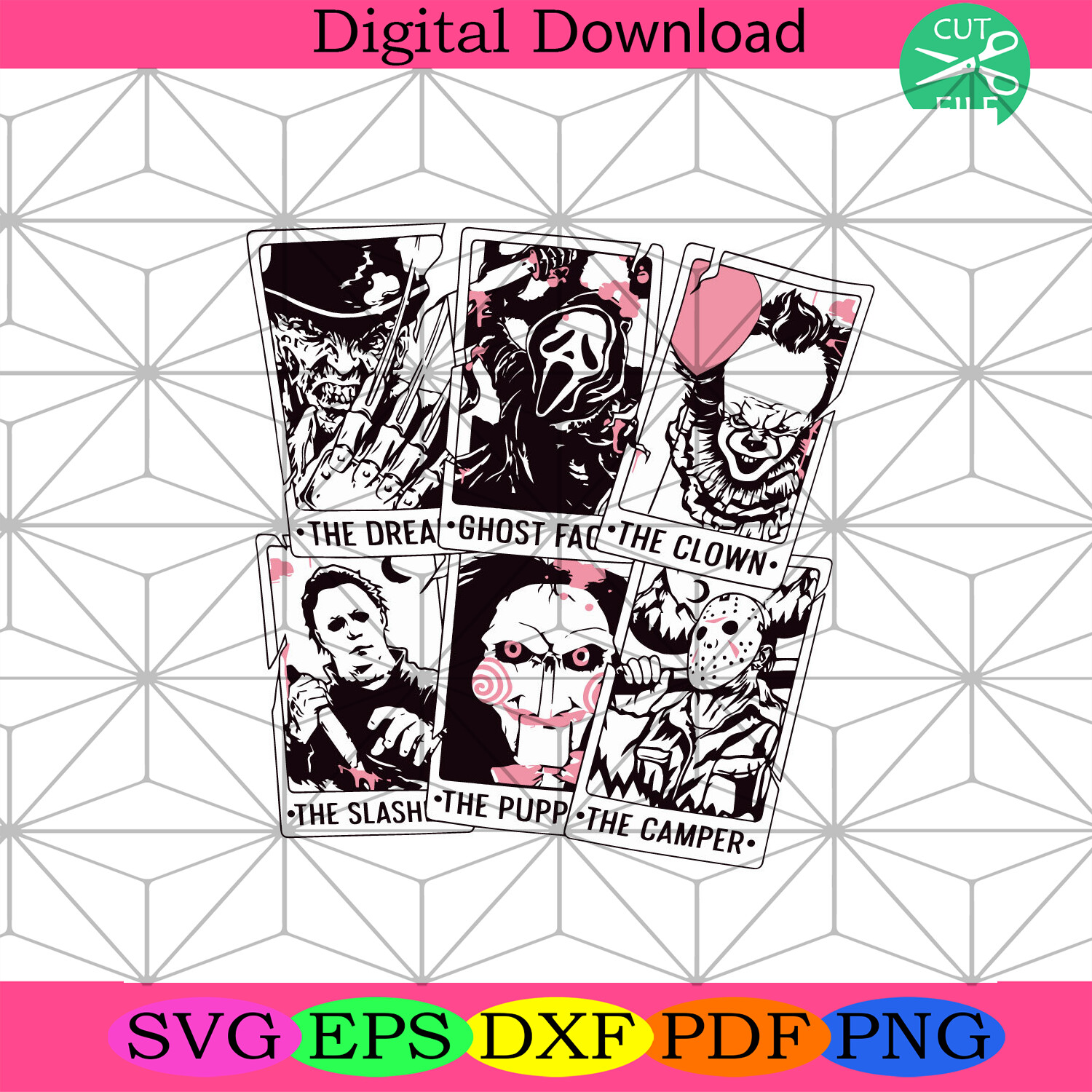 ArtStation - Horror Characters Tarot Card Svg