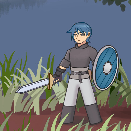 ArtStation - Crimson Isles male swordsman sprite
