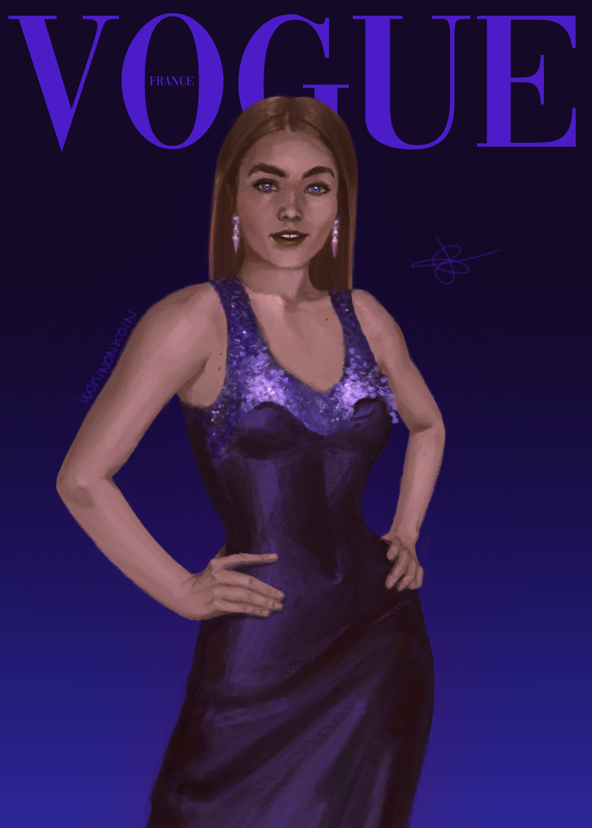 ArtStation - random character in a vogue cover