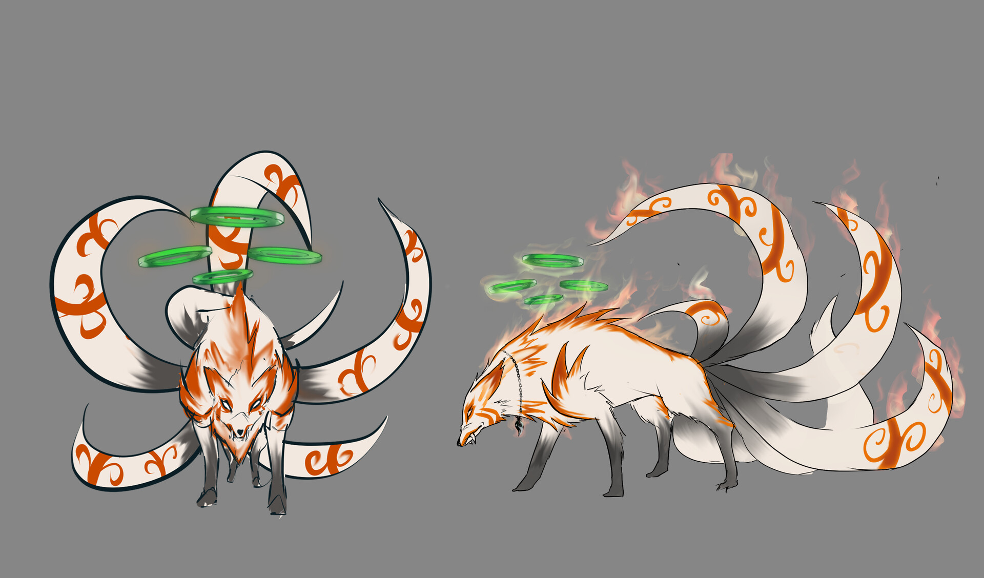 ArtStation - White kyubi (creature design)