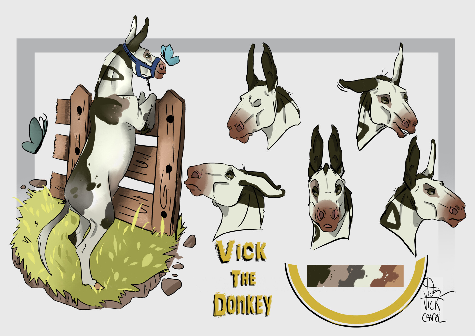 ArtStation - Character study / mood board - Vick the Donkey