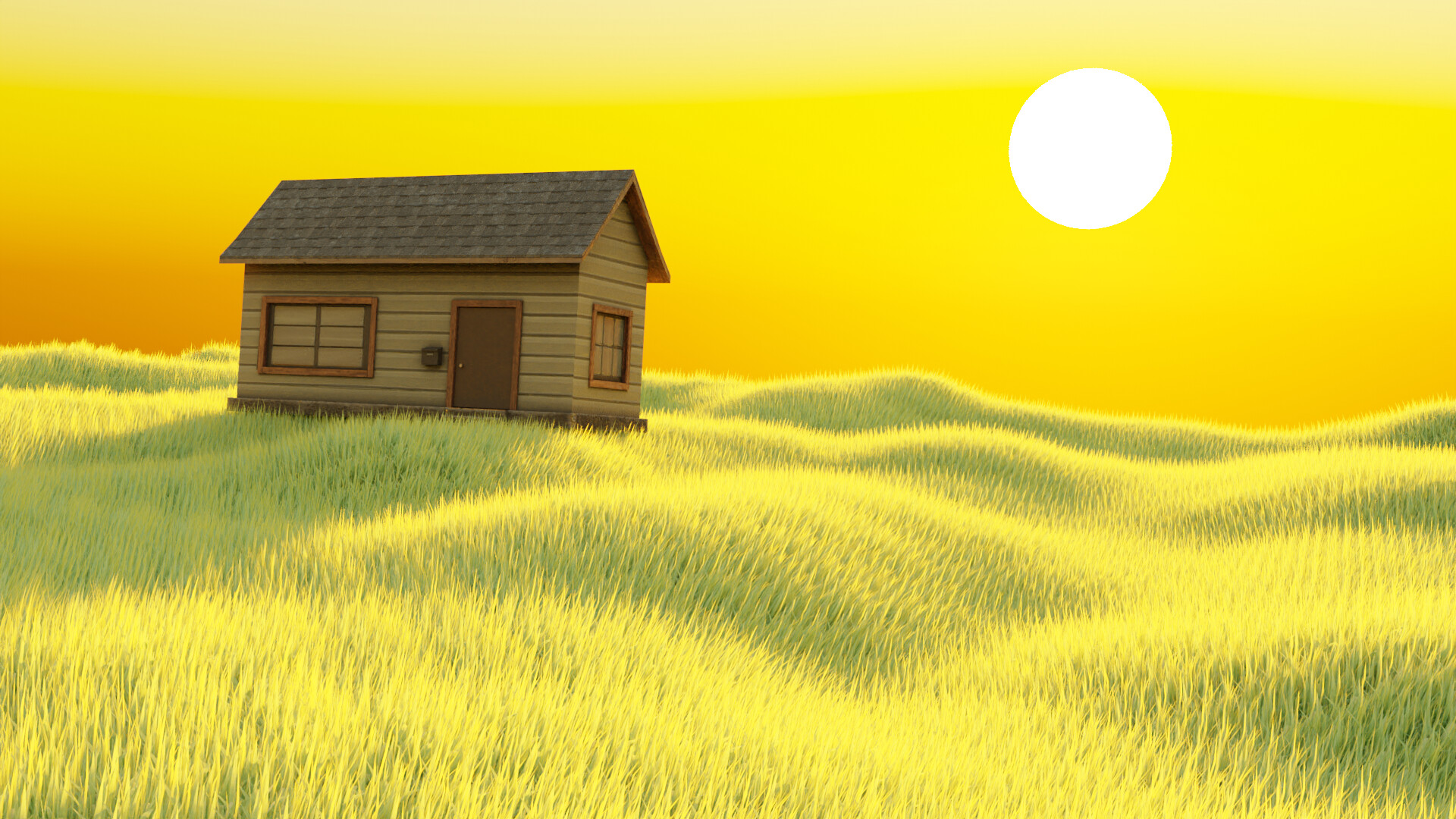 ArtStation - SunSet Scean 3D in Blender [ day 6 }