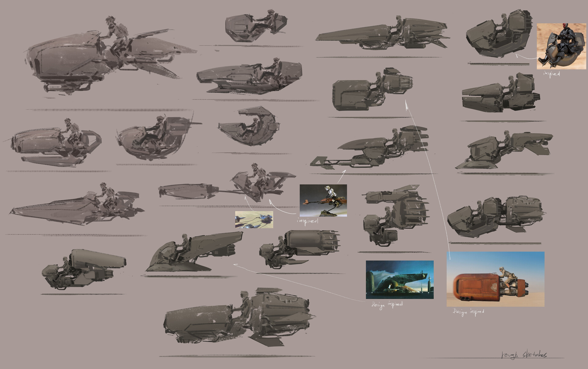 ArtStation - speeder concept sketches