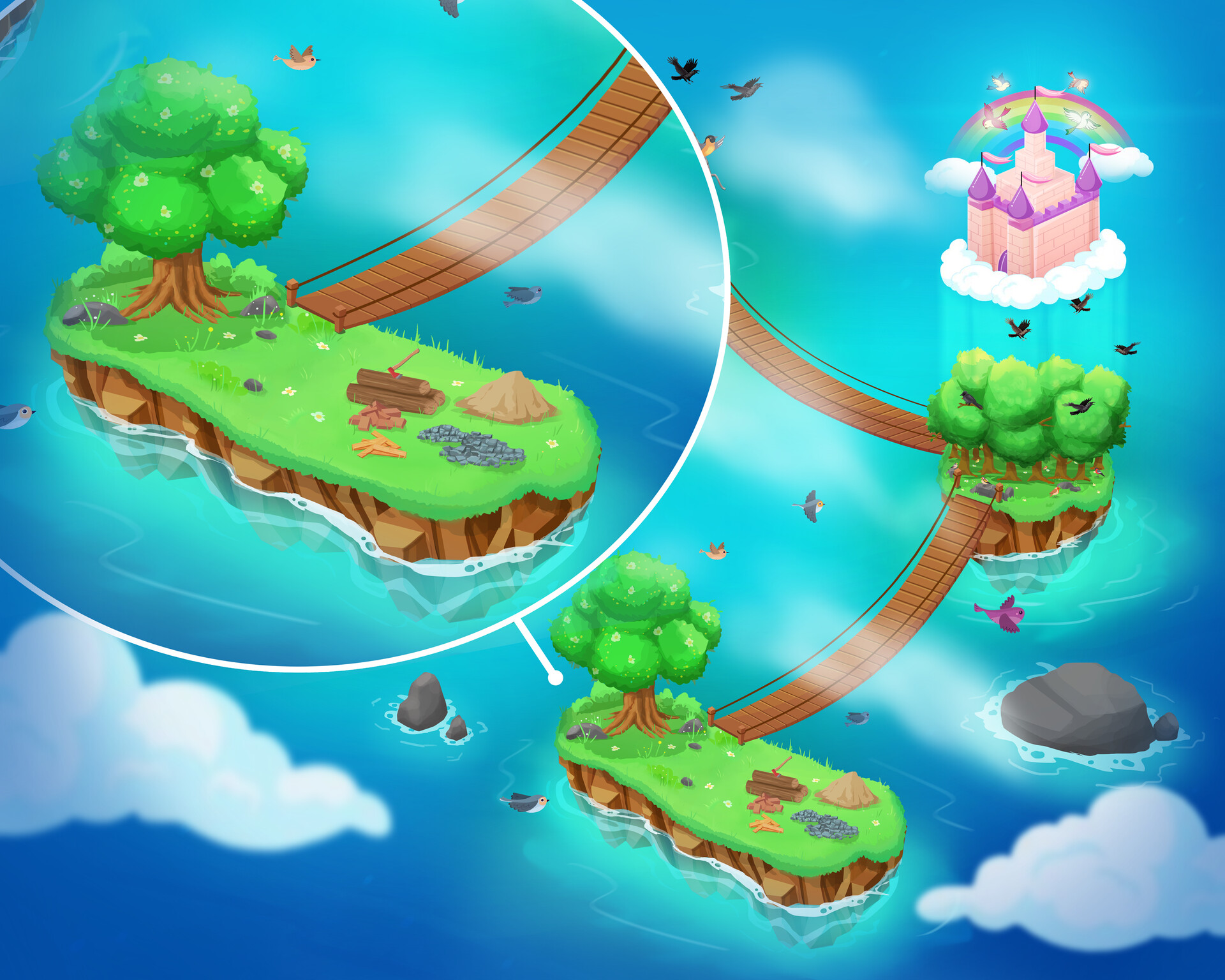 Rohith Srivatsav - 2D Fantasy game map for a online game