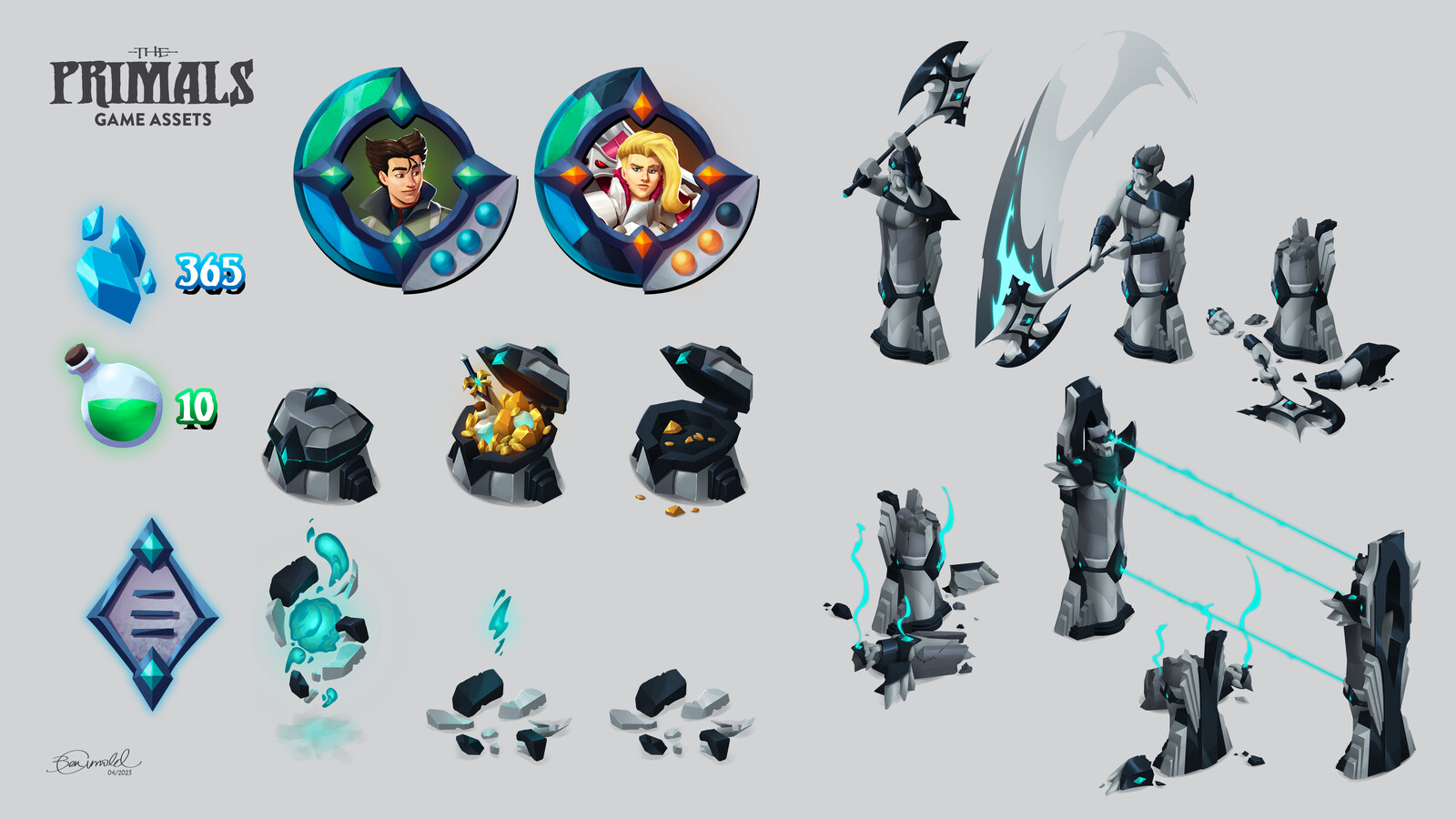 Benjamin Arnold (Ben Arnold Art) - The Primals Mobile Game Assets