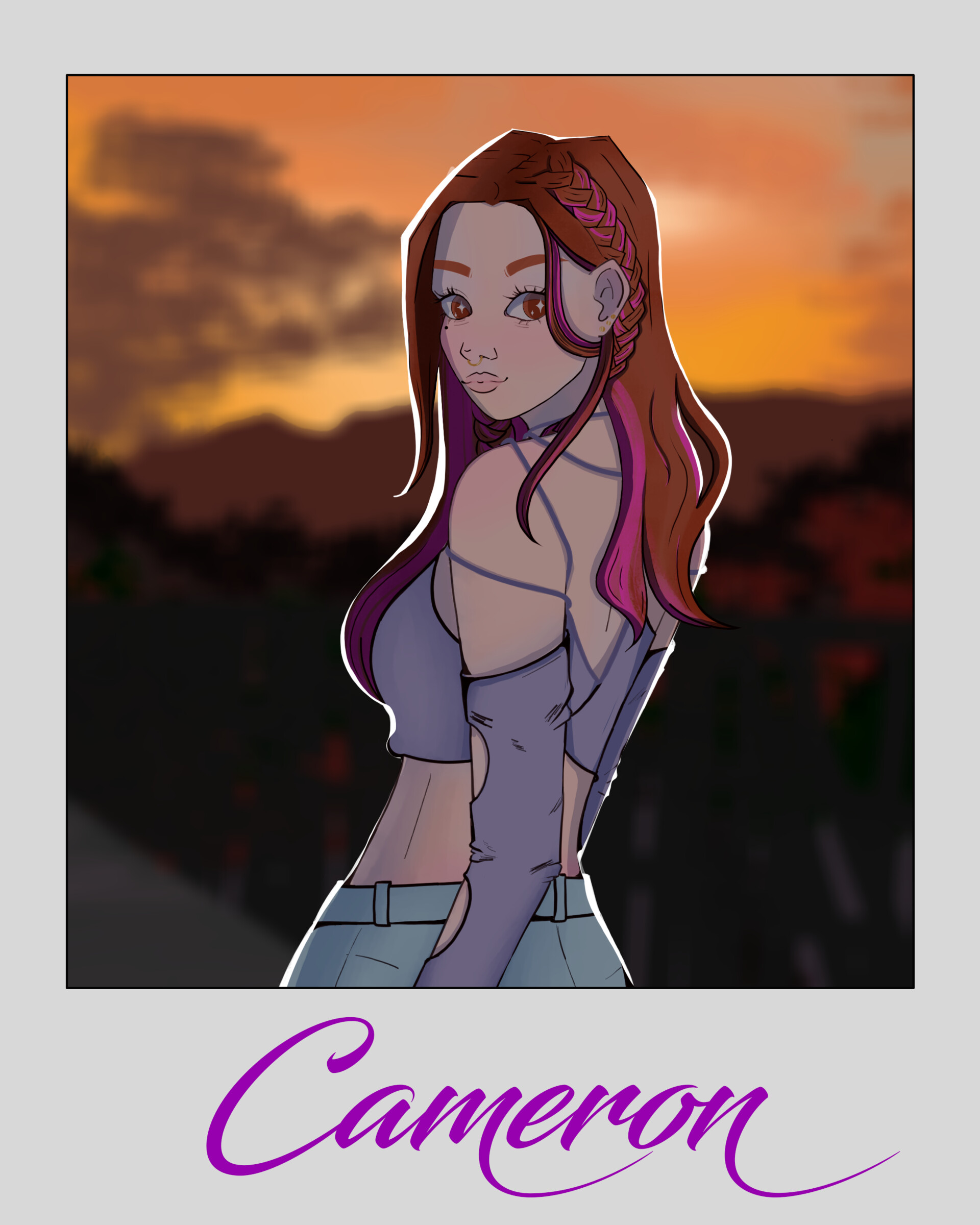 ArtStation - Cameron and sunset