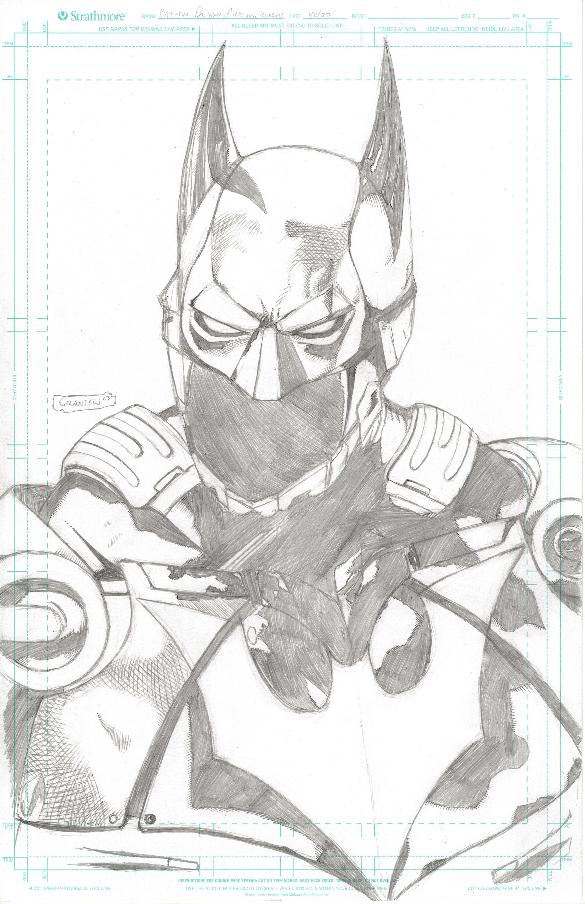 how to draw batman arkham knight step by step