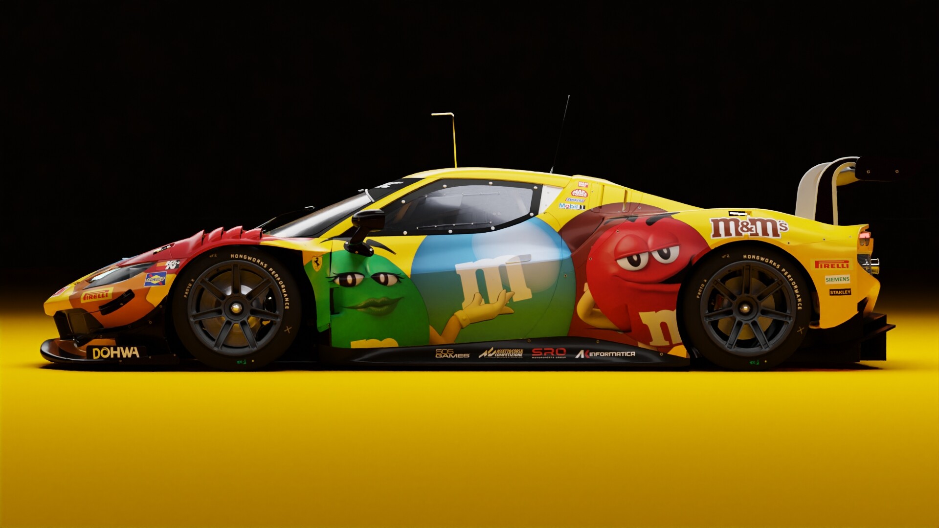 Ferrari 296 GT3 m&ms livery by HONGWORKS Design — ProUser.Me