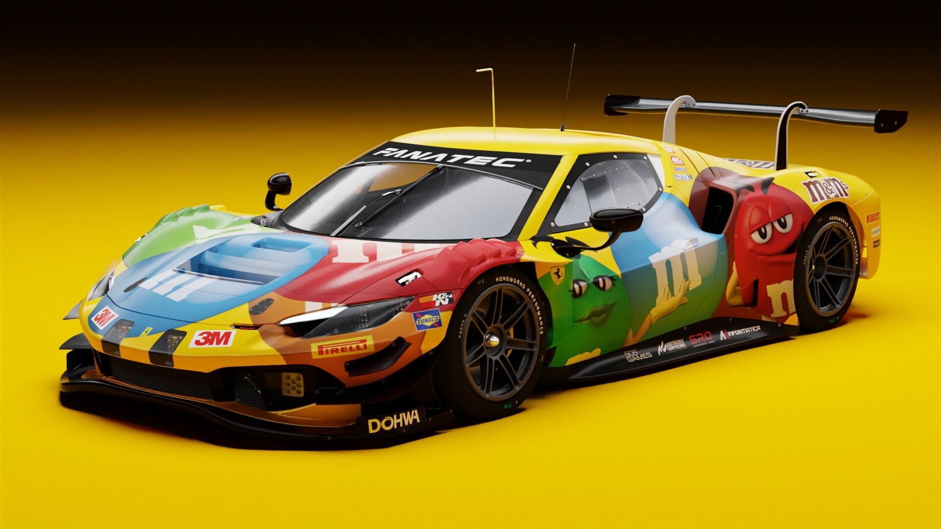 Ferrari 296 GT3 m&ms livery by HONGWORKS Design — ProUser.Me