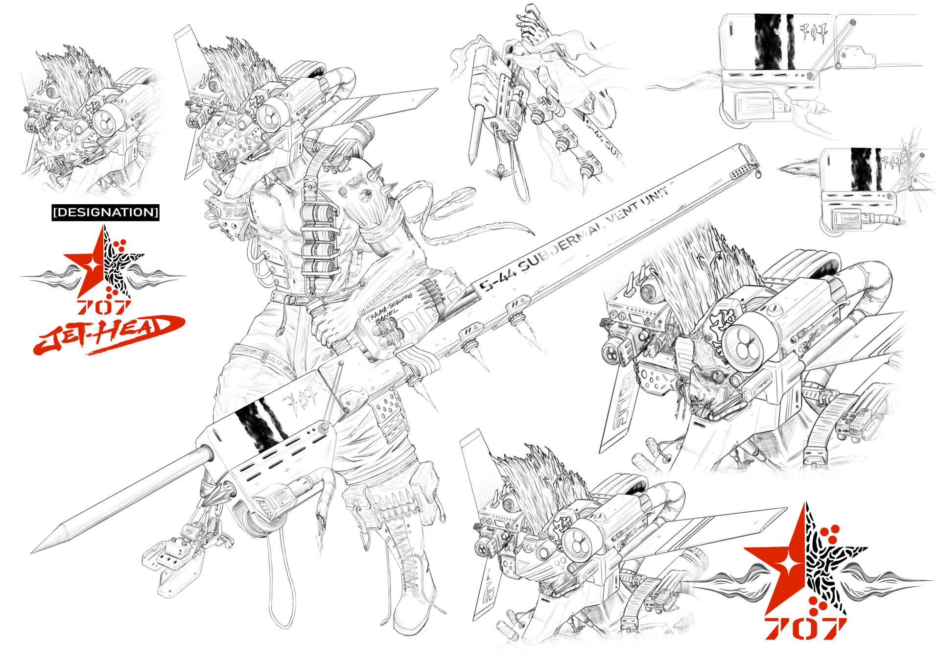 ArtStation - JETHEAD-707 LINEWORK
