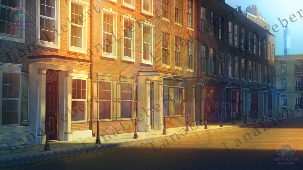 ArtStation - Street background for visual novel