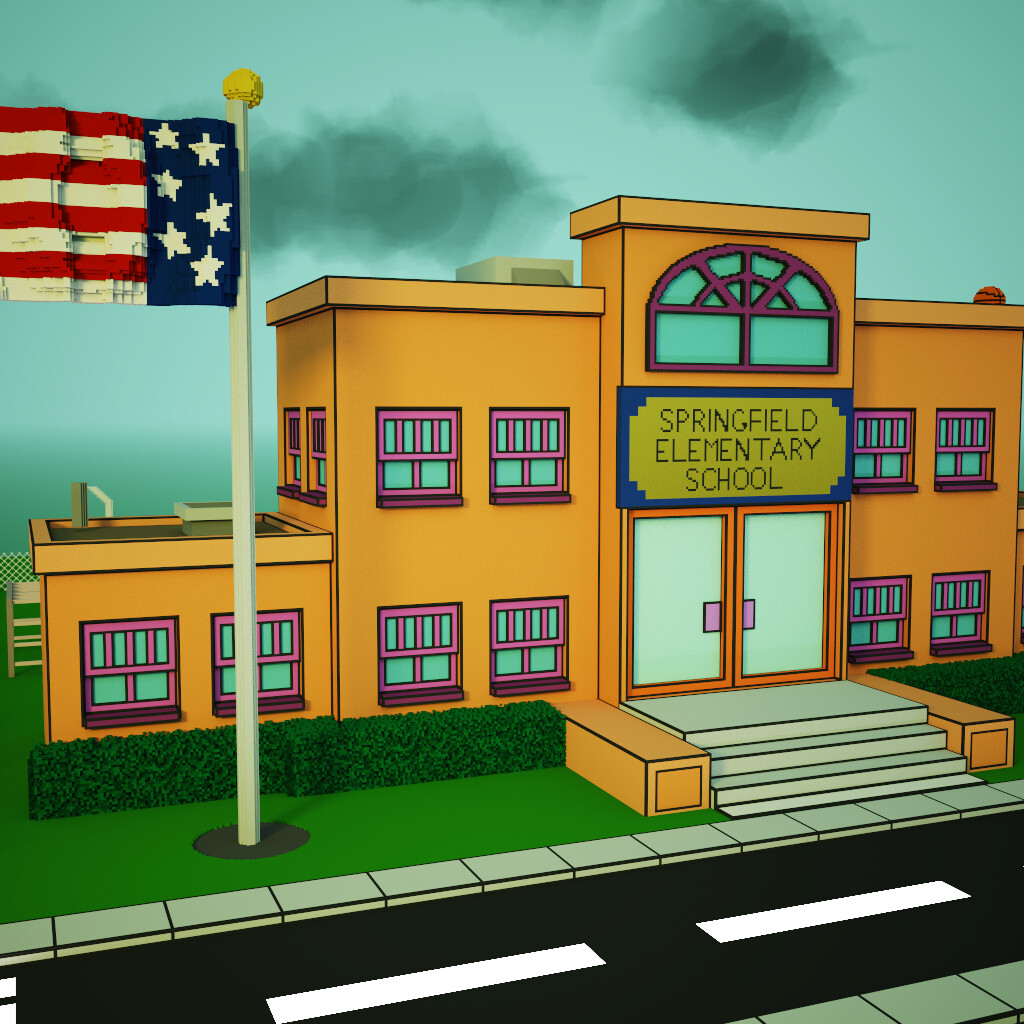 ArtStation - Simpsons School Voxel