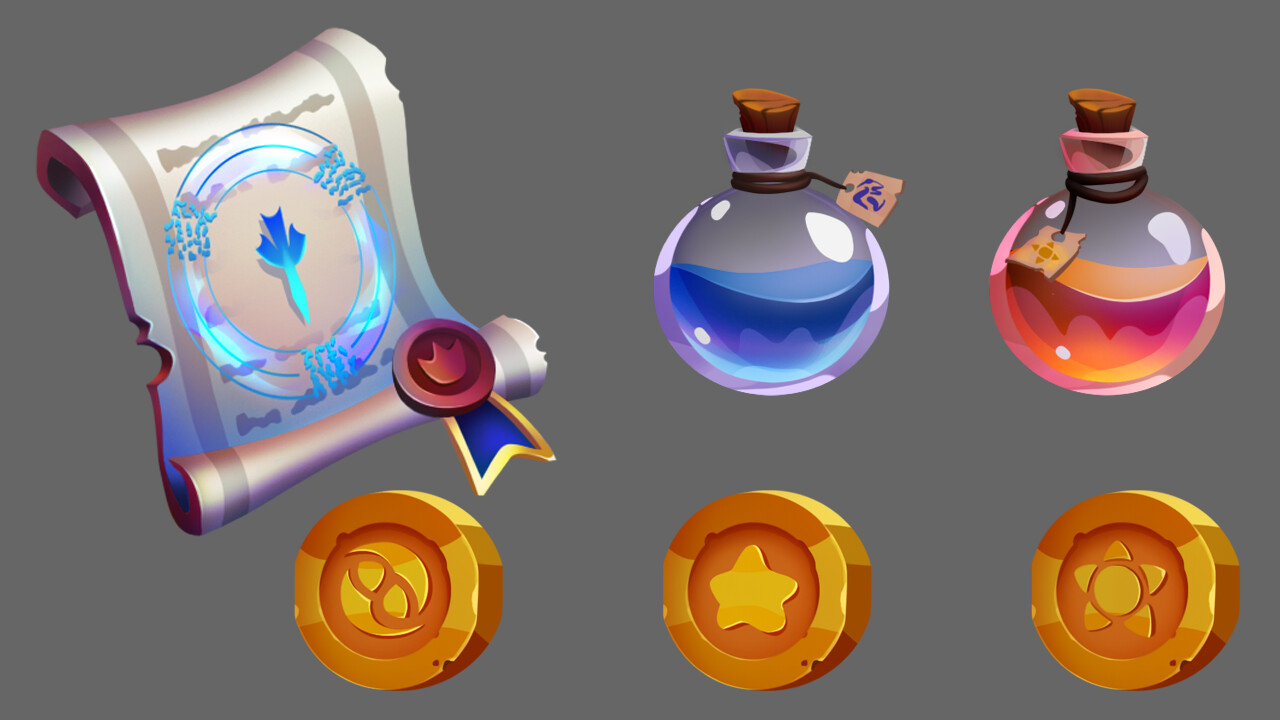 ArtStation - Magical props for game