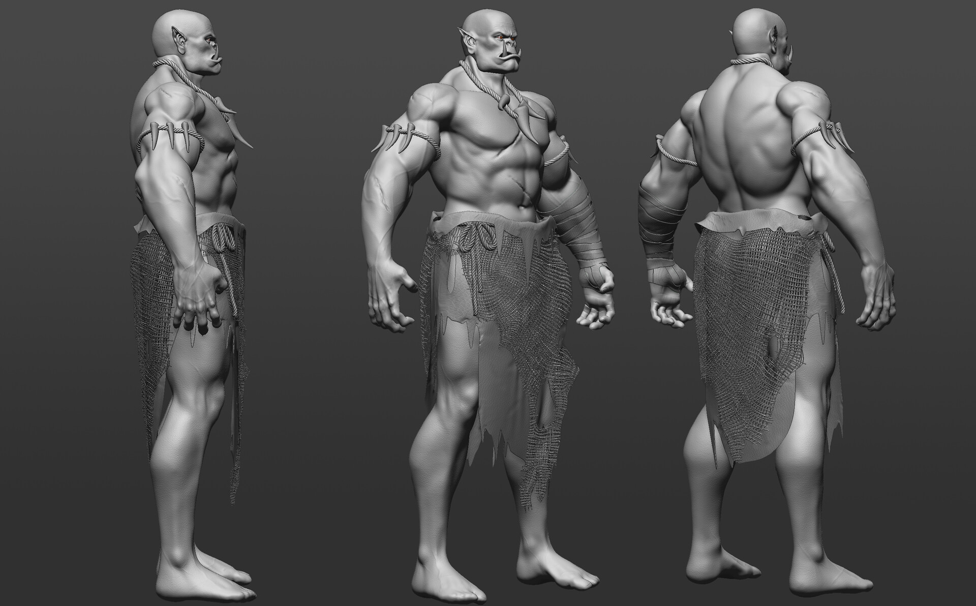 ArtStation - TRIBAL ORC CHIEF (details)