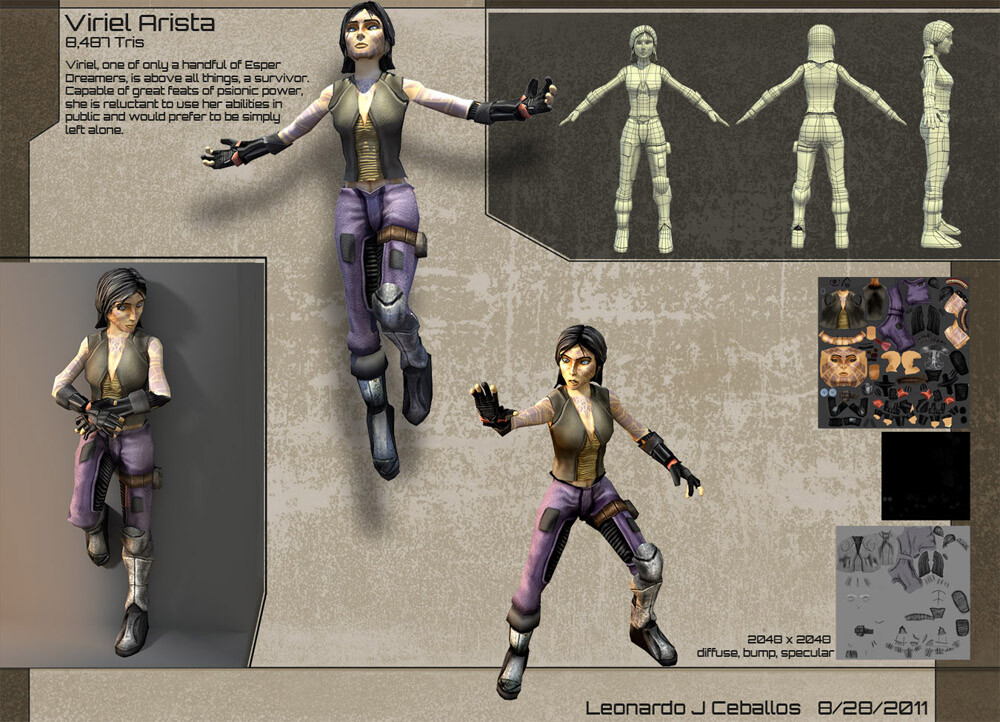 ArtStation - Viriel Arista: Low poly character design