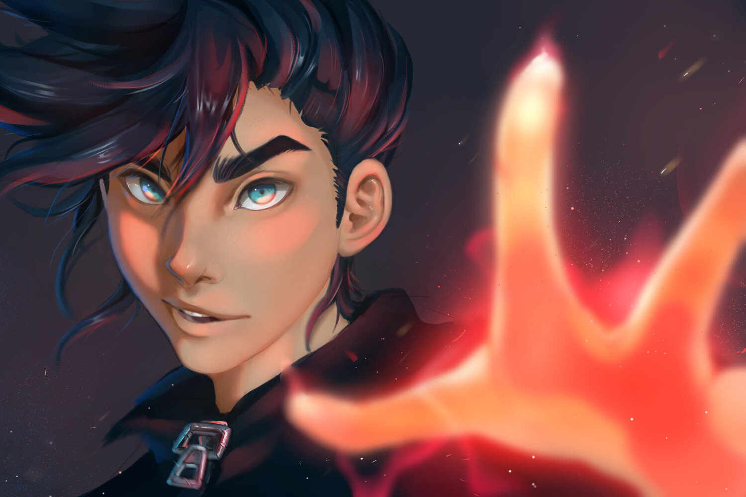 ArtStation - Red - lightning practise