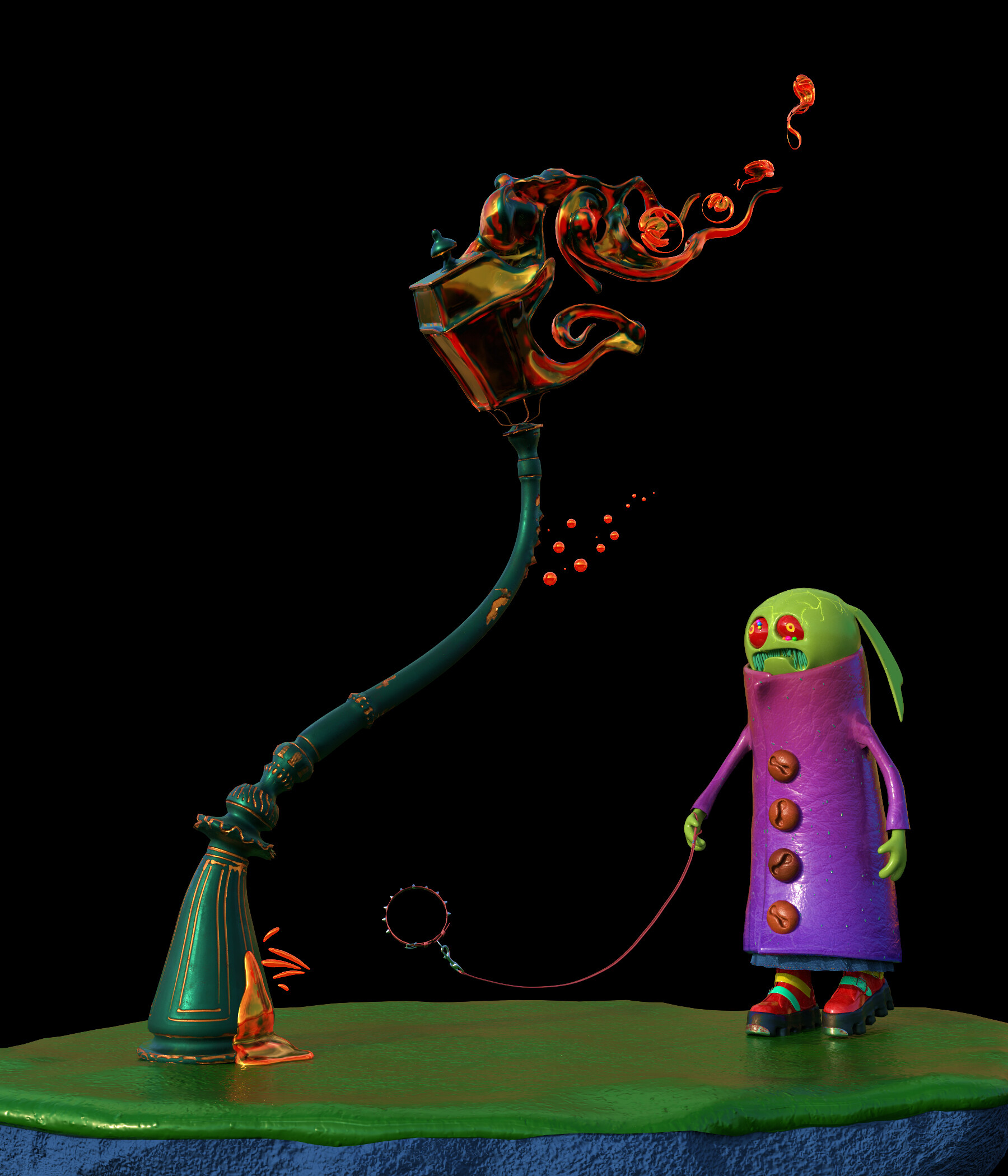 ArtStation - Alien dog with superpowers