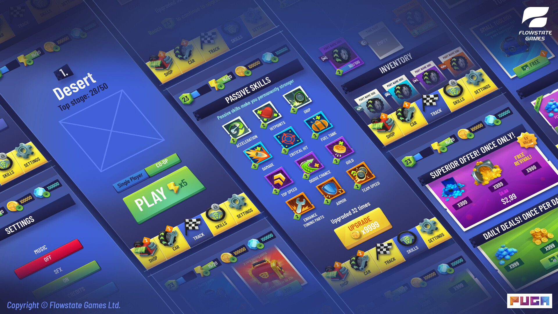 ArtStation - Full UI development for Flowstate Games [PUGA STUDIOS]