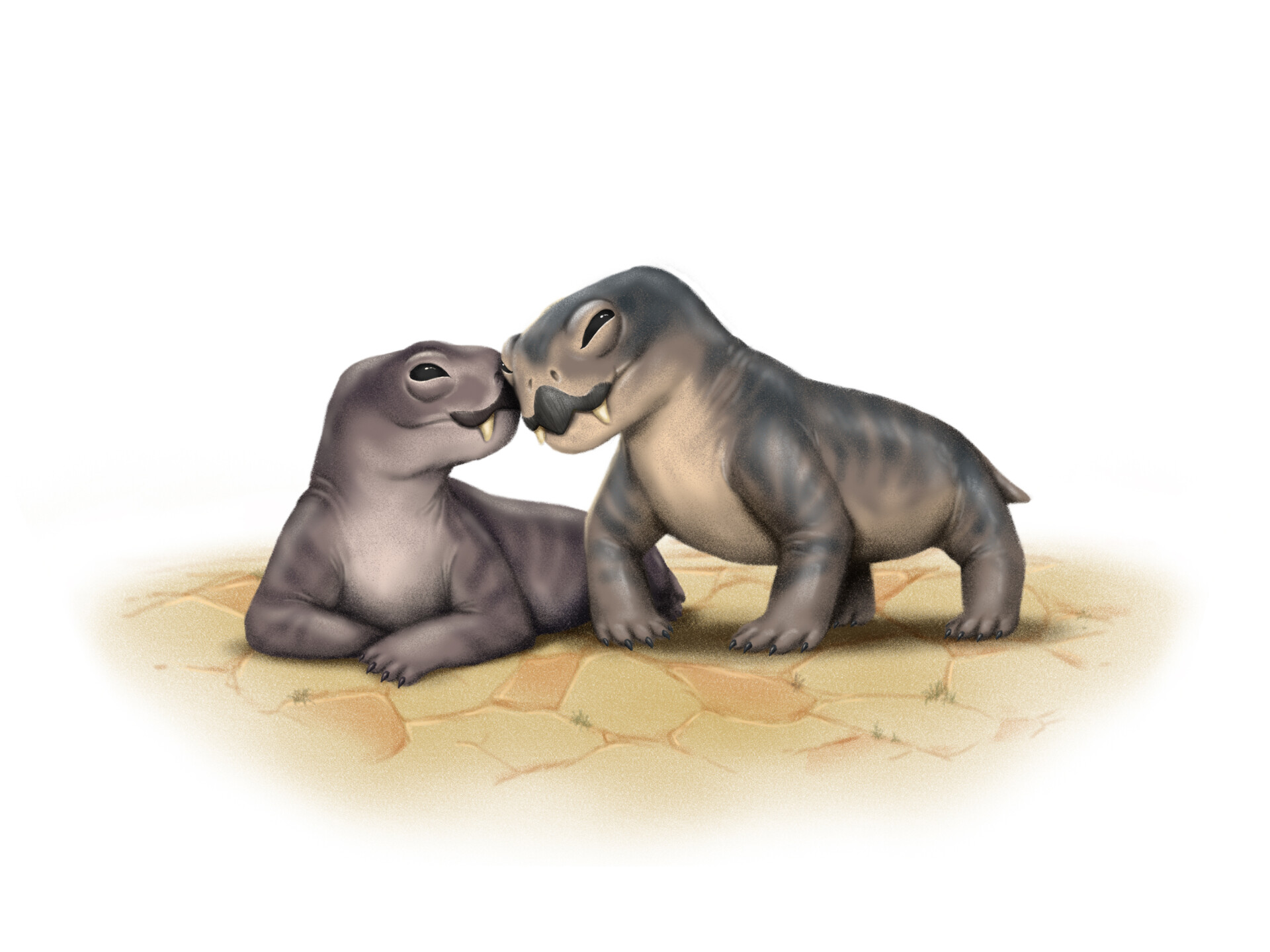 ArtStation - Diictodon couple