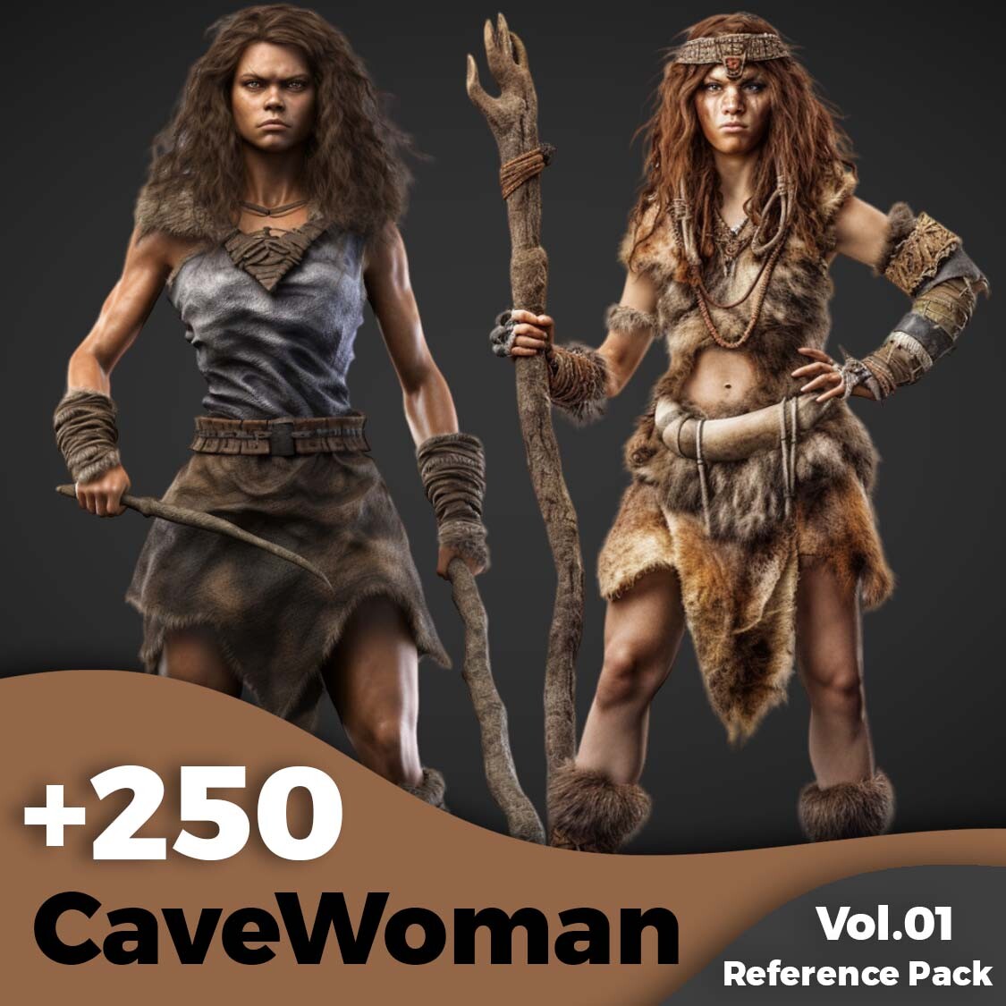 Concept Art - +250 Cave Woman Concept (4k)