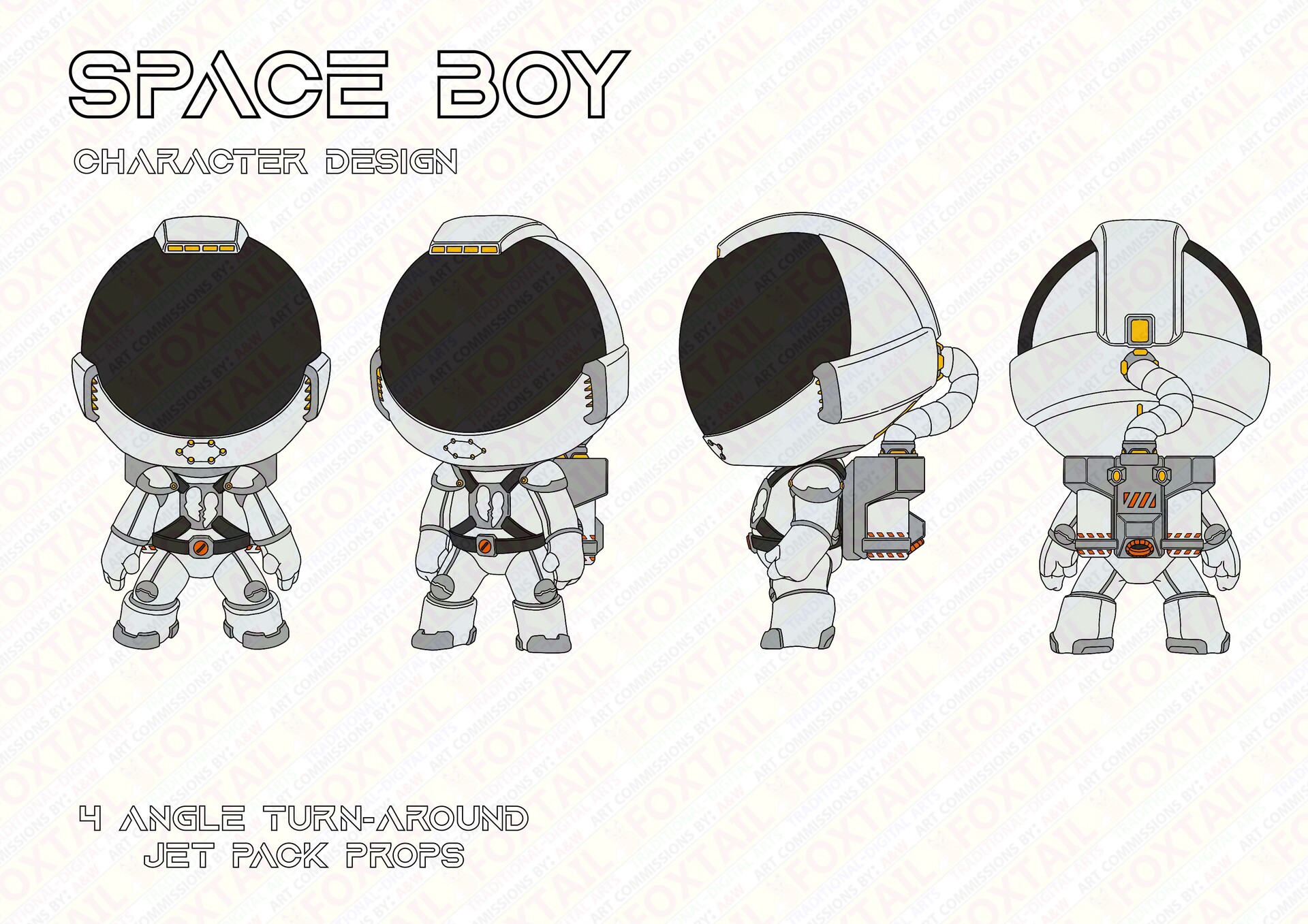 ArtStation - Cartoon space boy character ref design