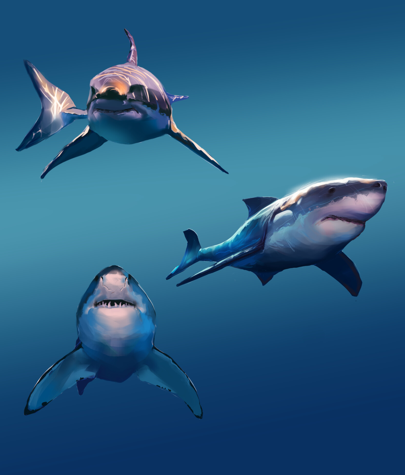 ArtStation - some sharks