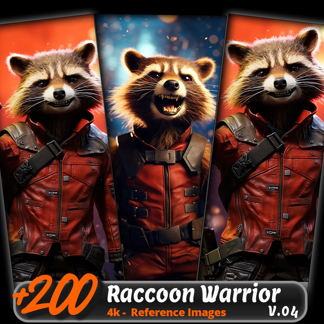 ArtStation - Raccoon Warrior Vol.04/ 4K/ Reference Image