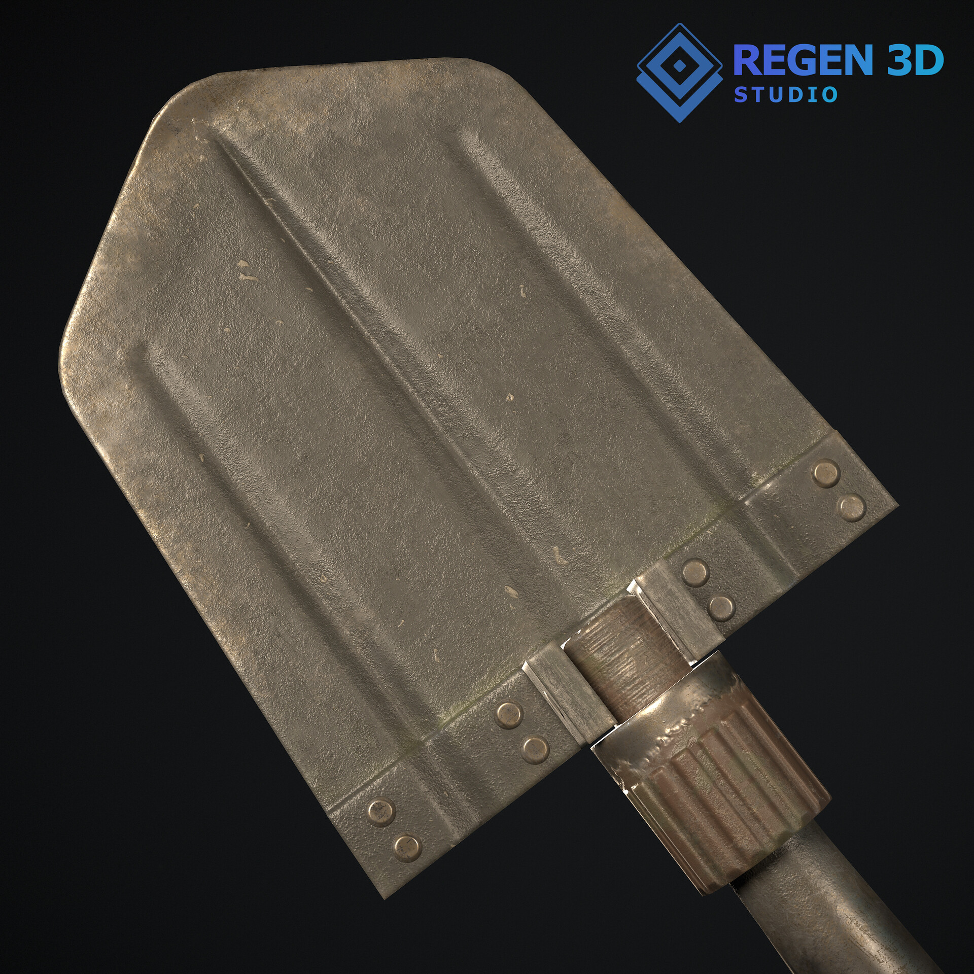 Regen3D Studio - WW2 German Folding Shovel