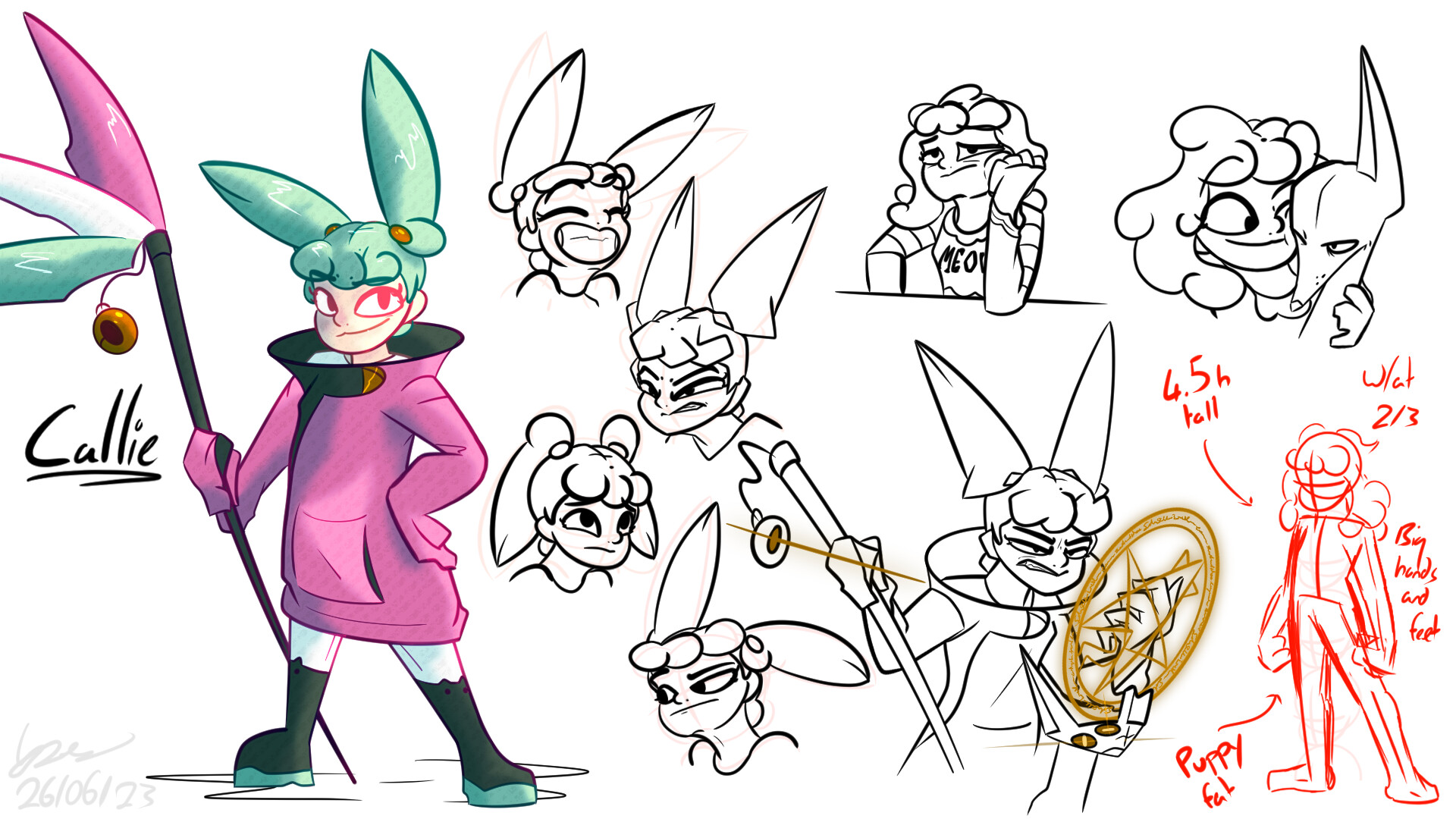 ArtStation - Callie reference sheet