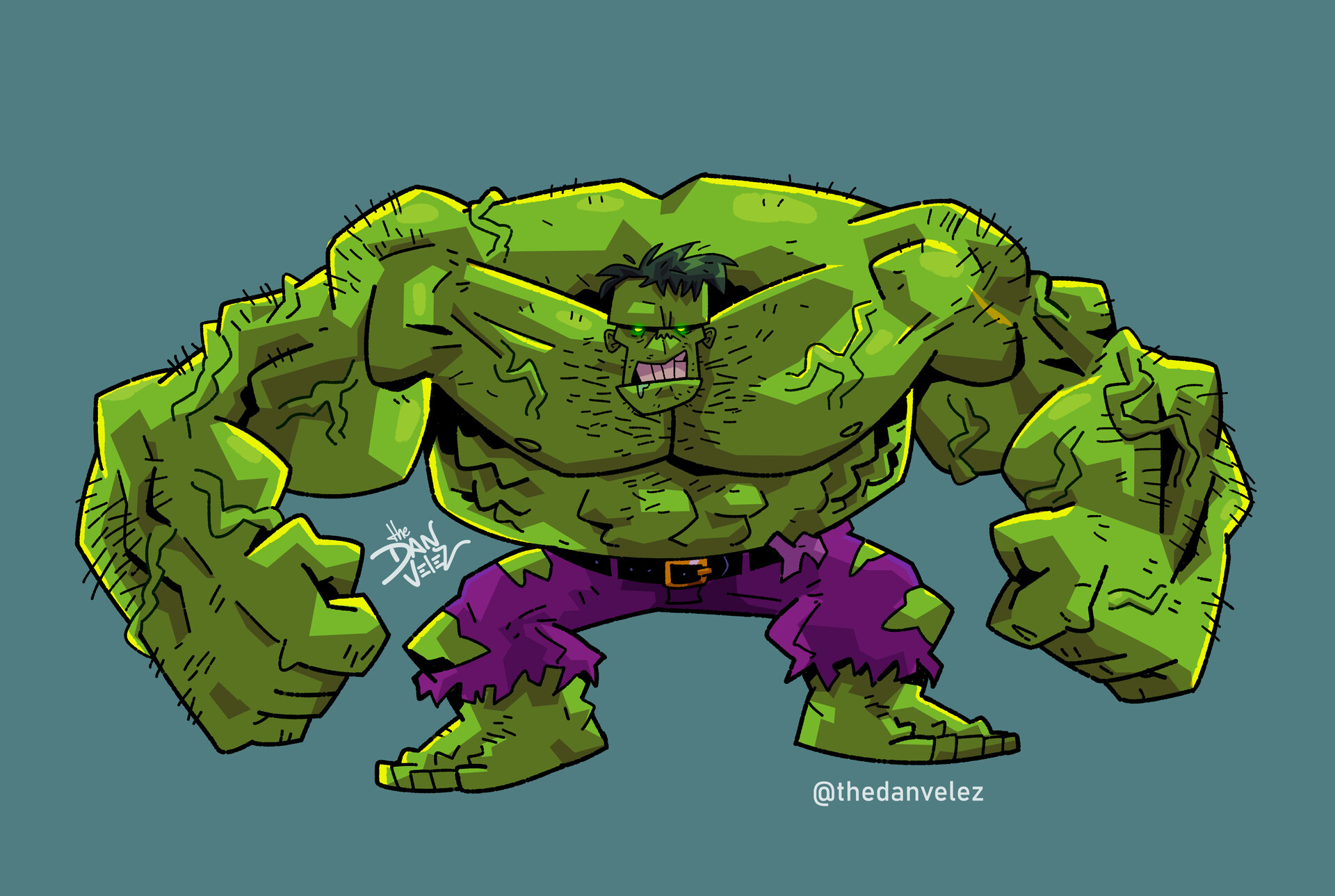 Incredible Hulk Cartoon Drawing