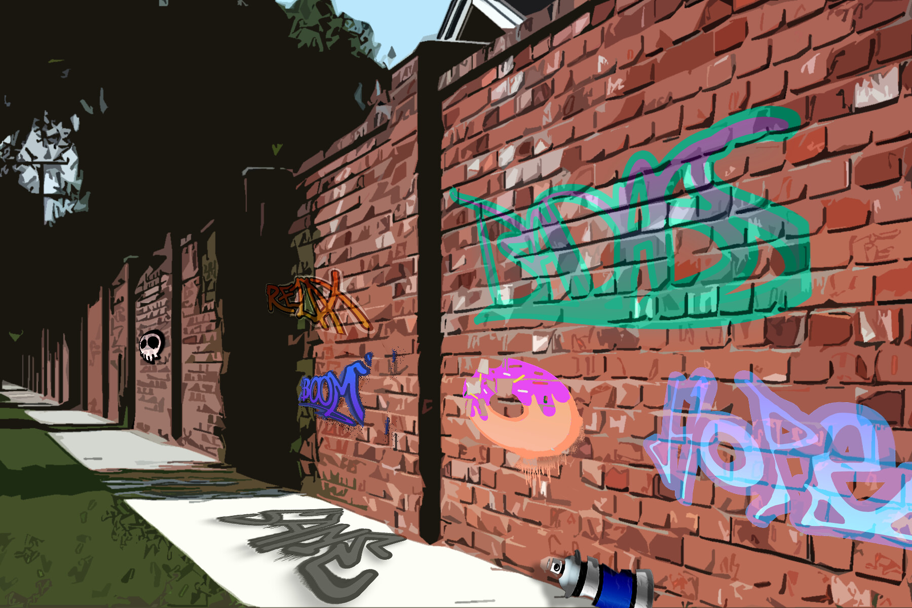 ArtStation - First ever graffiti wall