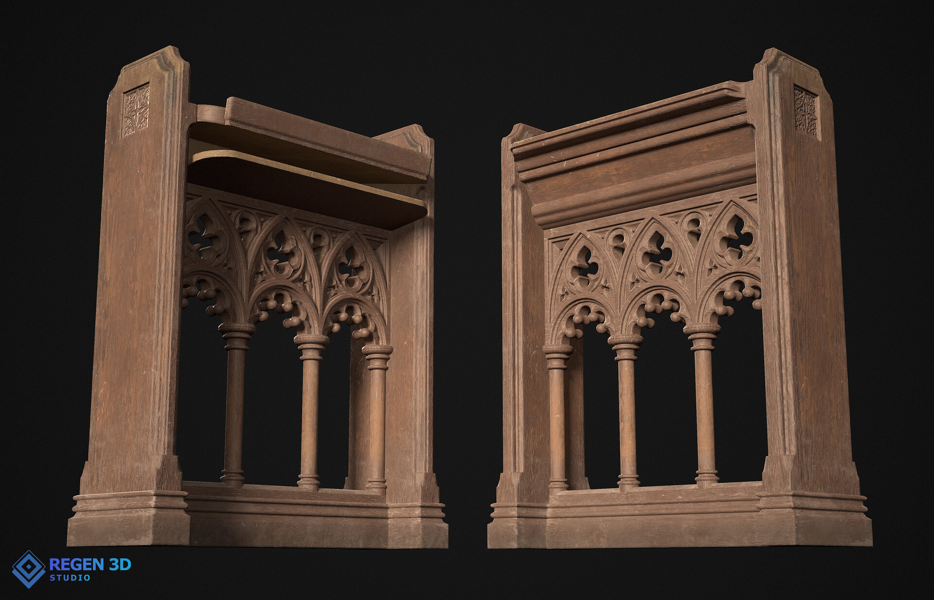 Regen3D Studio - Wooden Lectern