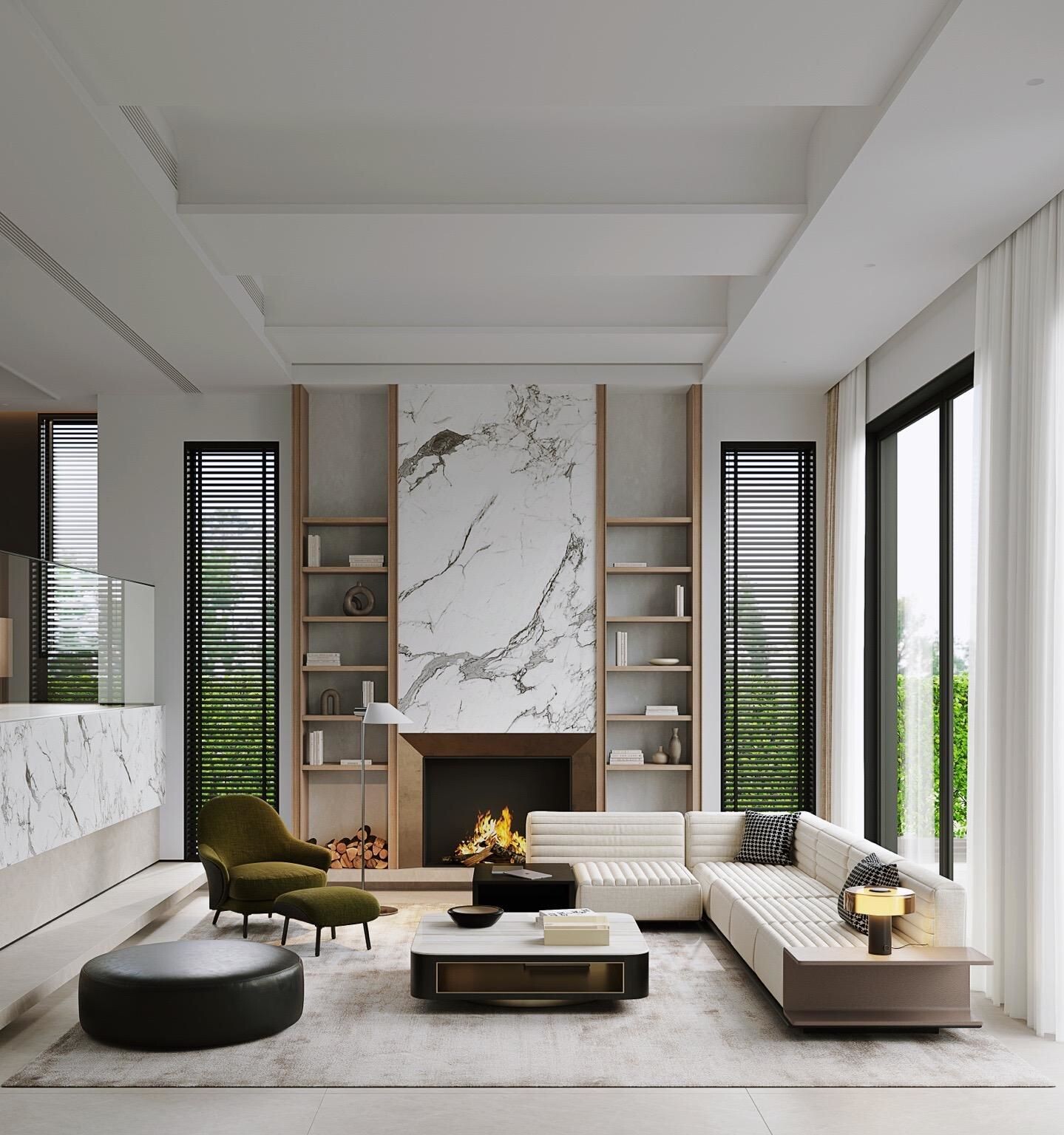 Grace Long - Simple and fresh house 3D interior visualization