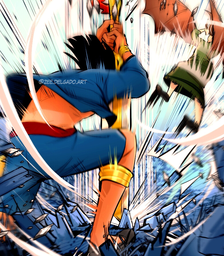 ArtStation - Anitu Comic Panel, Action scene