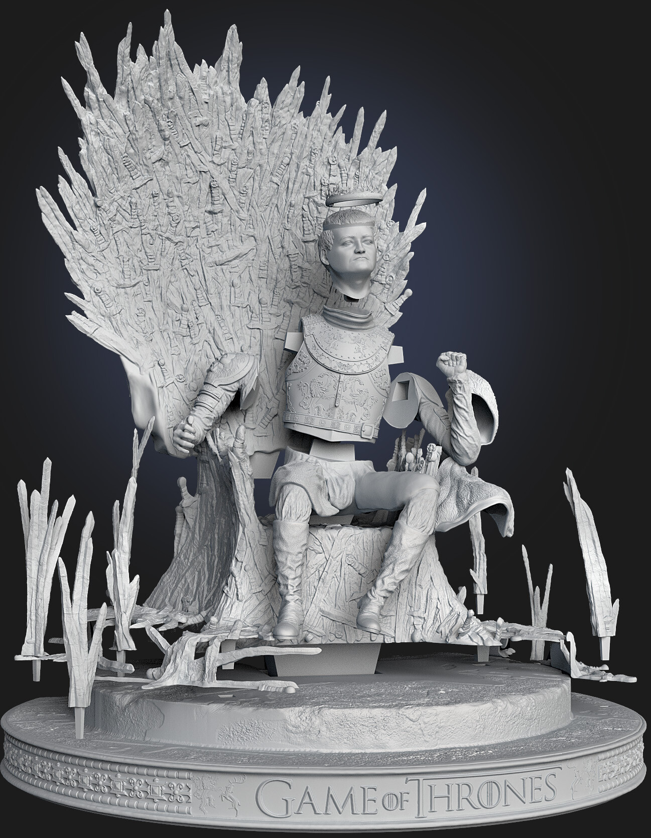 Fred - Joffrey Baratheon On Iron Throne-Statue