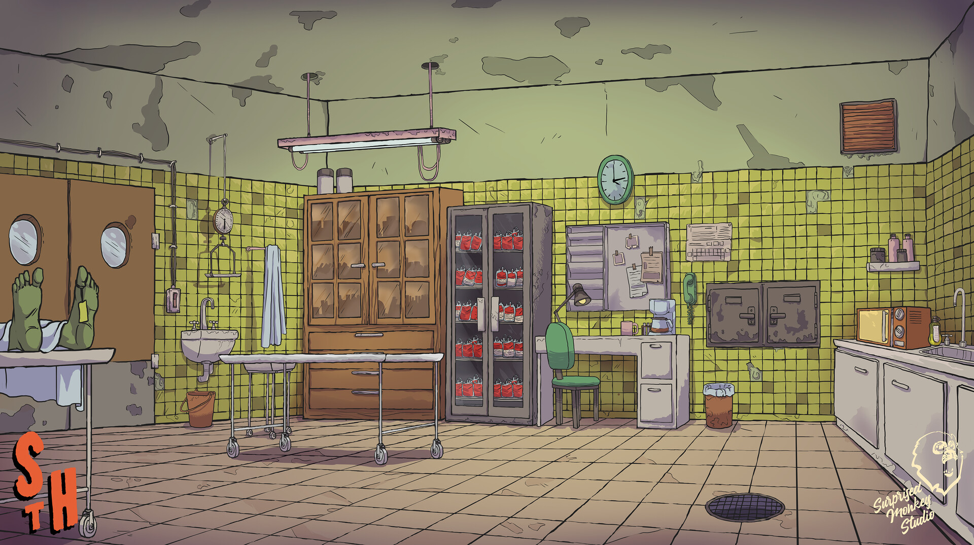 ArtStation - Surviving the humans. Morgue Views