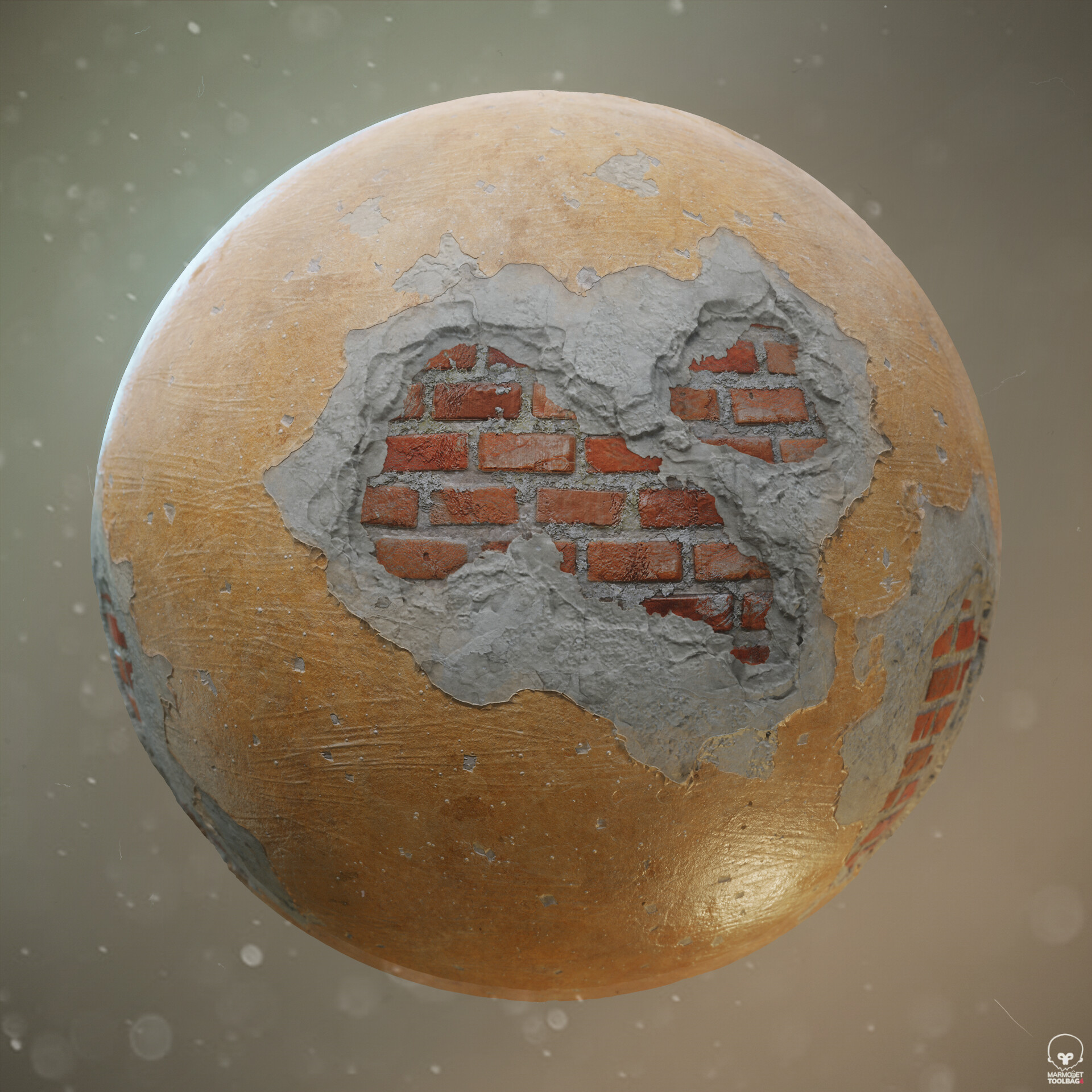 ArtStation - Wall Paint and Brick Blend