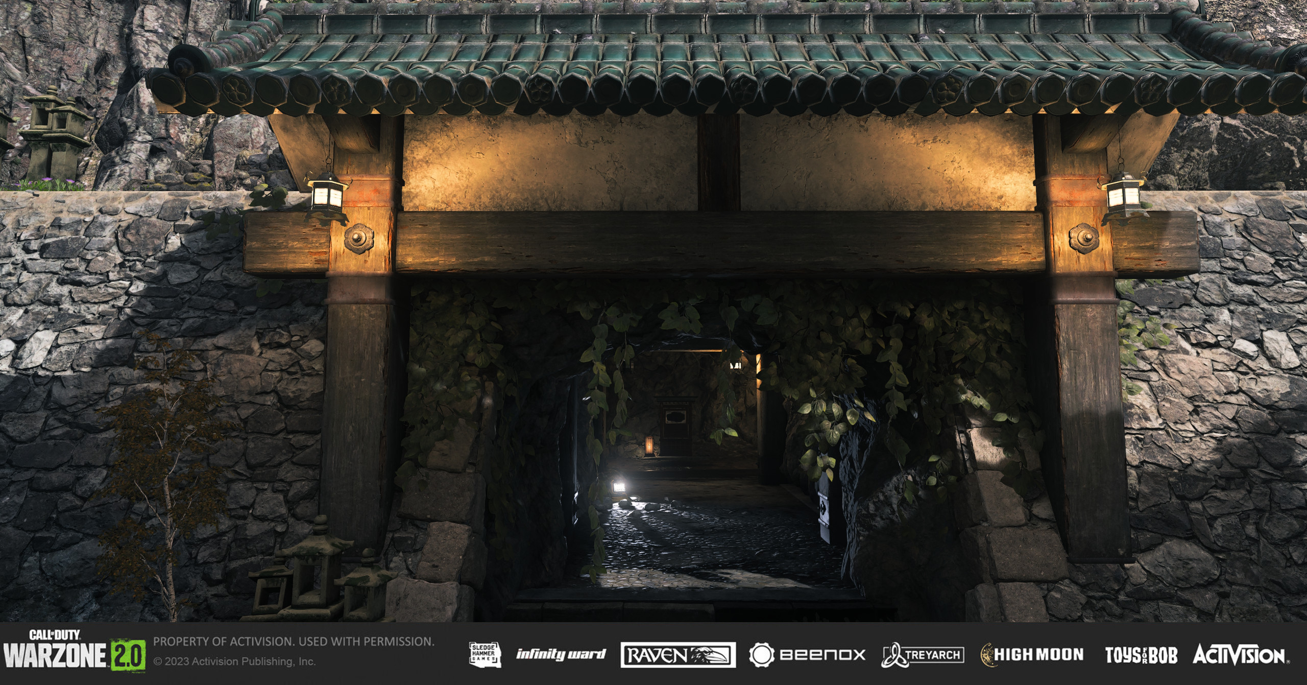 Murray Blue - Ashika Island, Tsuki Castle cave and smaller buildings