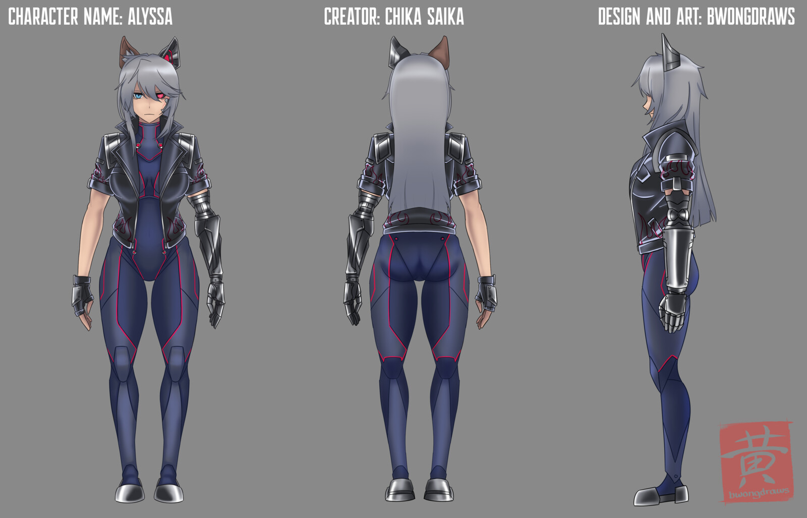 bwongdraws - ChikaVT: Alyssa Character Design