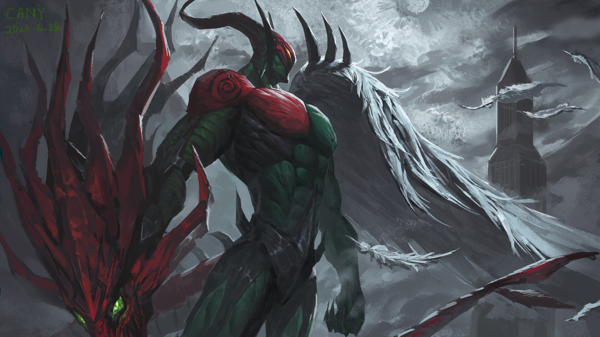 Elemental Hero Flame Wingman Wallpaper