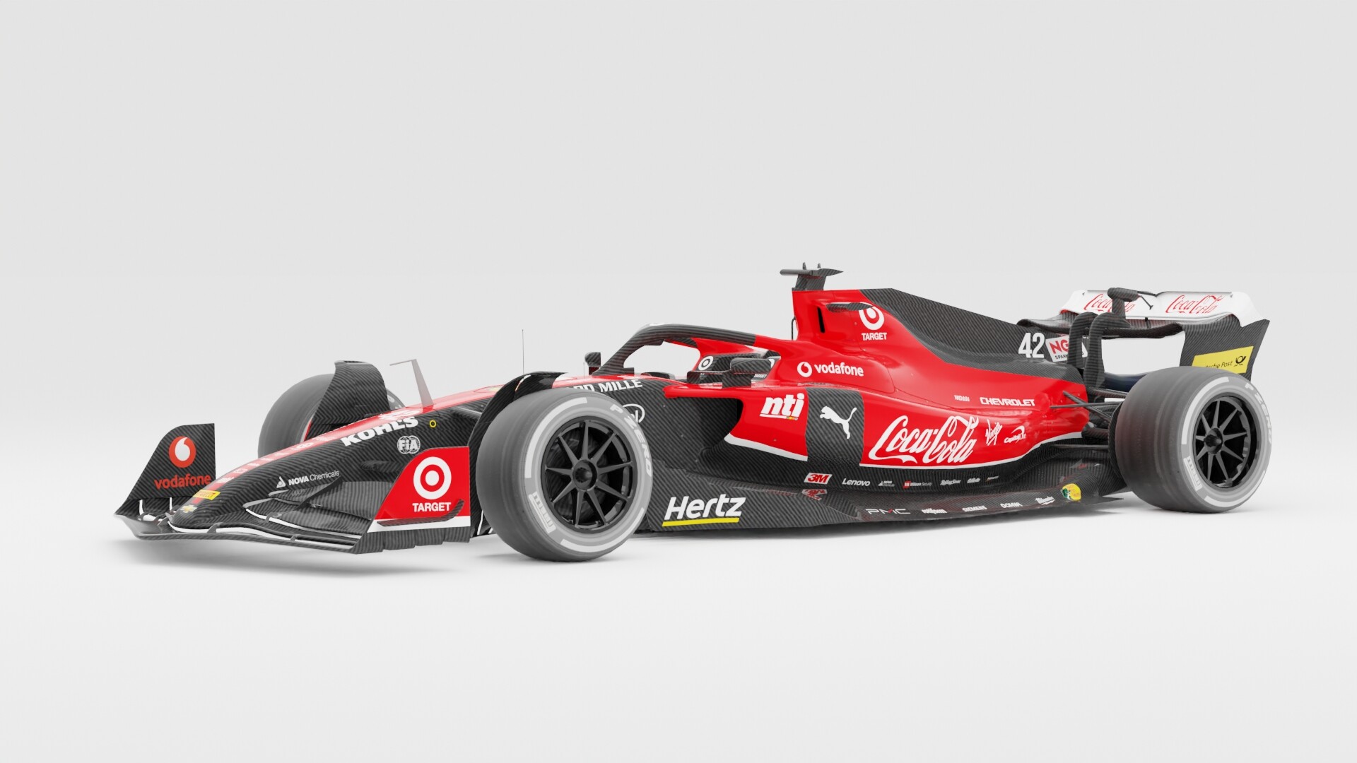 ArtStation - Chevrolet Coca Cola F1 livery