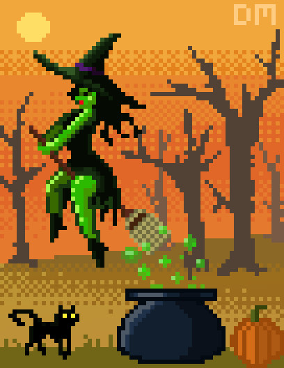 ArtStation - Pixel Witch Halloween 2022